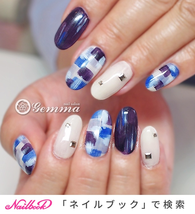 オールシーズン/ハンド/キルティング/ロング/ホワイト - Gemmaのネイルデザイン[No.2064915]｜ネイルブック