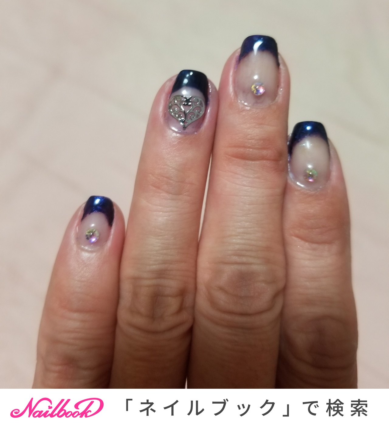オールシーズン/ハンド/シンプル/フレンチ/ビジュー - ひろみんのネイルデザイン[No.5261719]｜ネイルブック