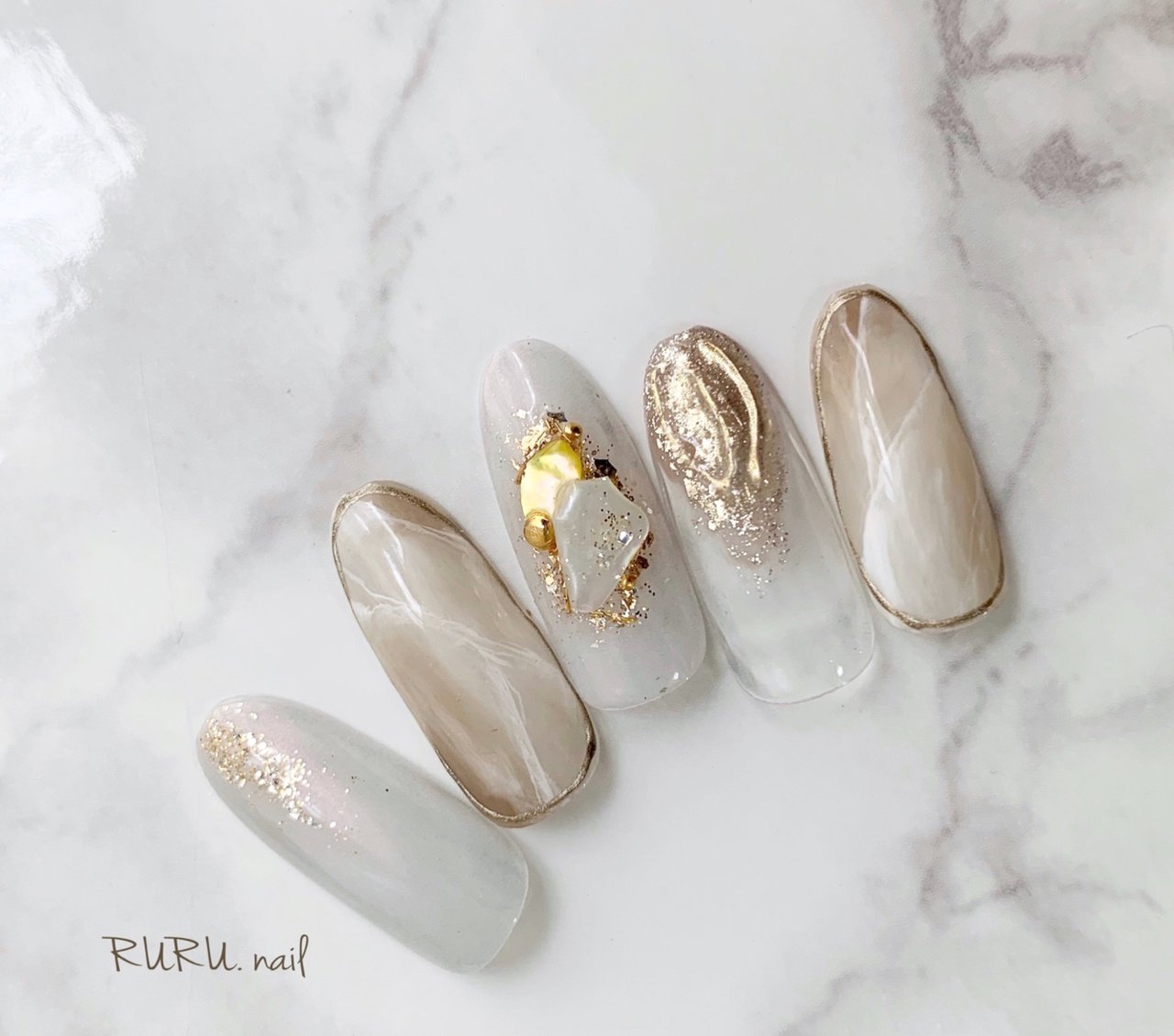 春/夏/秋/オールシーズン/ハンド - RURU. nail ♡のネイルデザイン[No.5322645]｜ネイルブック