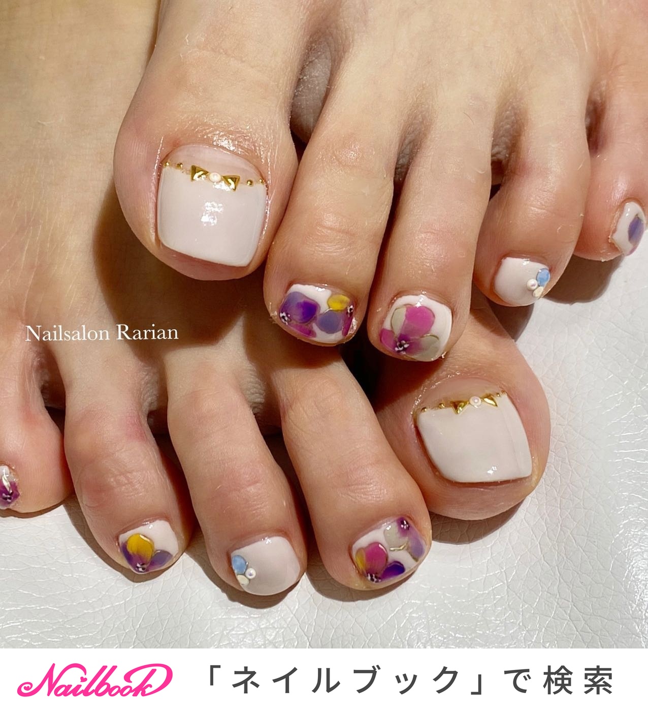 春/夏/オールシーズン/ブライダル/フット - Rarianのネイルデザイン[No.5608530]｜ネイルブック