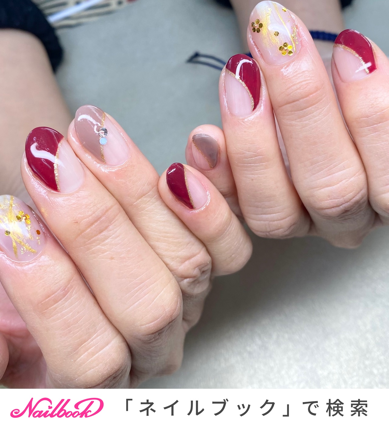 オールシーズン/お正月/ハンド/変形フレンチ/ワンカラー - アンジュ/anju_nailのネイルデザイン[No.5968356]｜ネイルブック