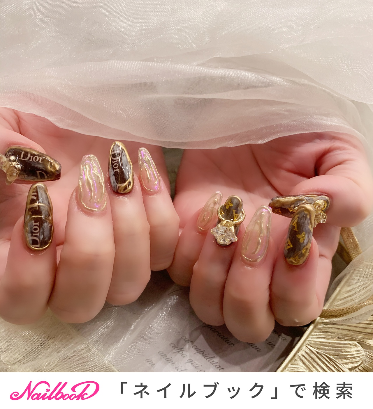 オールシーズン/ハンド/ビジュー/ラメ/3D - 凜々のネイルデザイン[No.6265695]｜ネイルブック