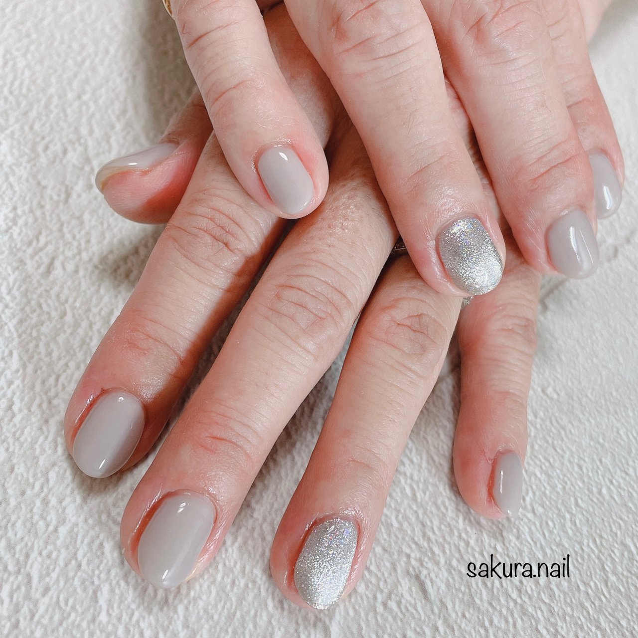 ハンド/シンプル/マグネット/グレー - sakura.nailのネイル ハンド/シンプル/マグネット/グレー - sakura.nailのネイル