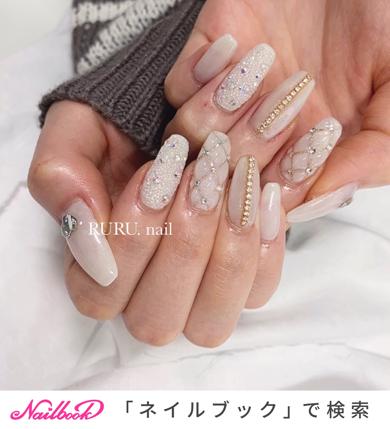 春/秋/冬/オールシーズン/ハンド - RURU. nail ♡のネイルデザイン[No.6972215]｜ネイルブック