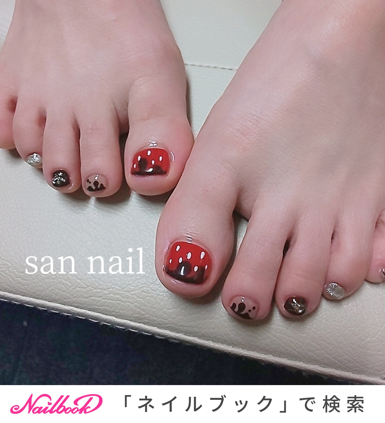春/オールシーズン/バレンタイン/デート/フット - san nailのネイルデザイン[No.7088183]｜ネイルブック