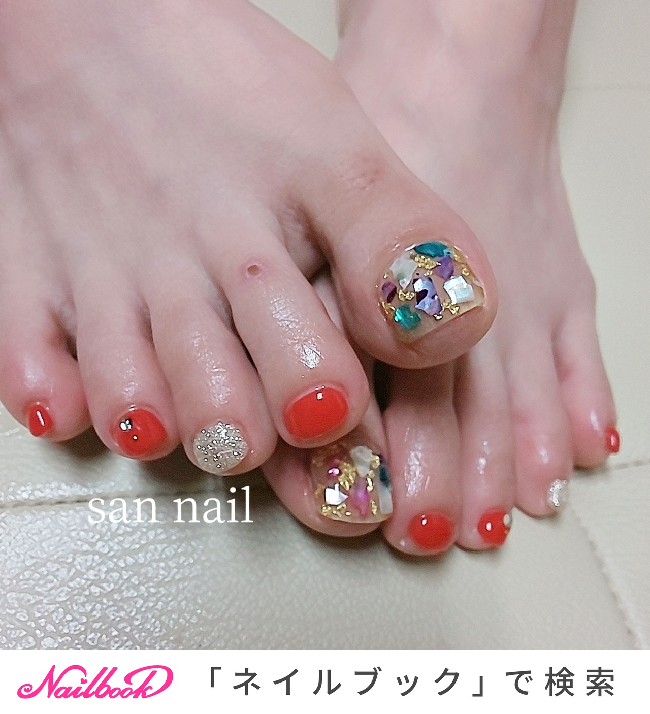 春/夏/オールシーズン/デート/フット - san nailのネイルデザイン[No.7329356]｜ネイルブック