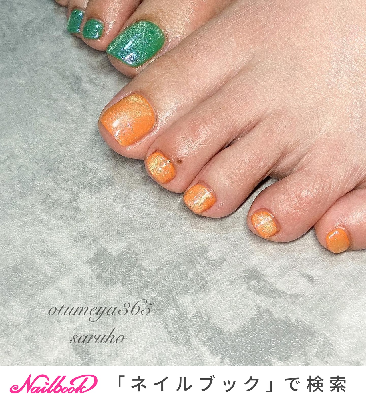 夏/オールシーズン/フット/シンプル/マグネット - おつめや ~365~ さるこのネイルデザイン[No.7453542]｜ネイルブック