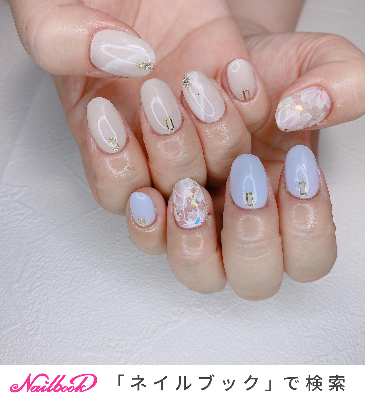 春/オールシーズン/オフィス/デート/ハンド - chie.more.createのネイルデザイン[No.7807340]｜ネイルブック