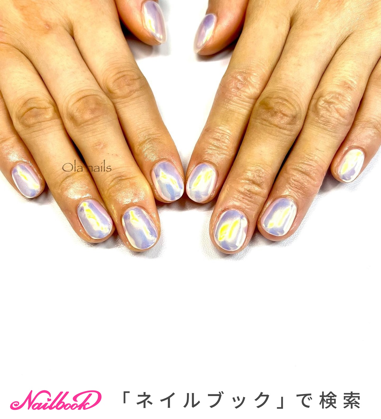 シンプル/オーロラ/ミラー/キラキラ - Ola nailsのネイルデザイン[No.7822012]｜ネイルブック