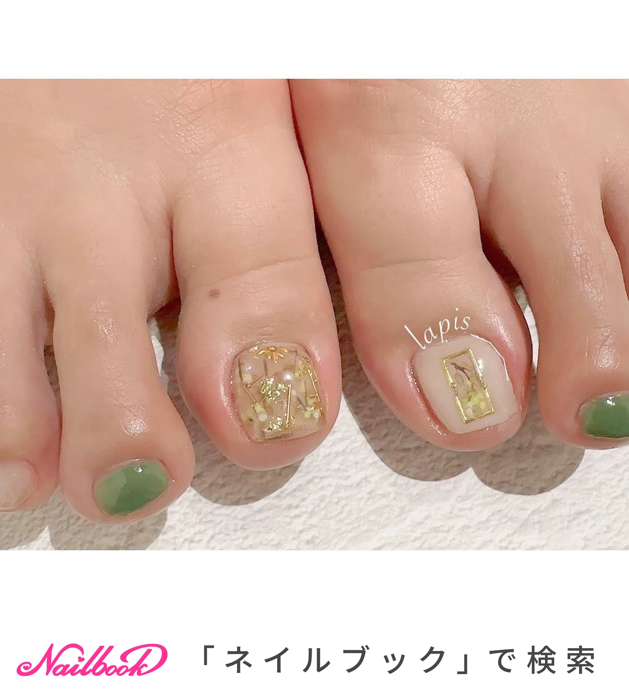 フット/フラワー - Lapis nailのネイルデザイン[No.7916622]｜ネイルブック