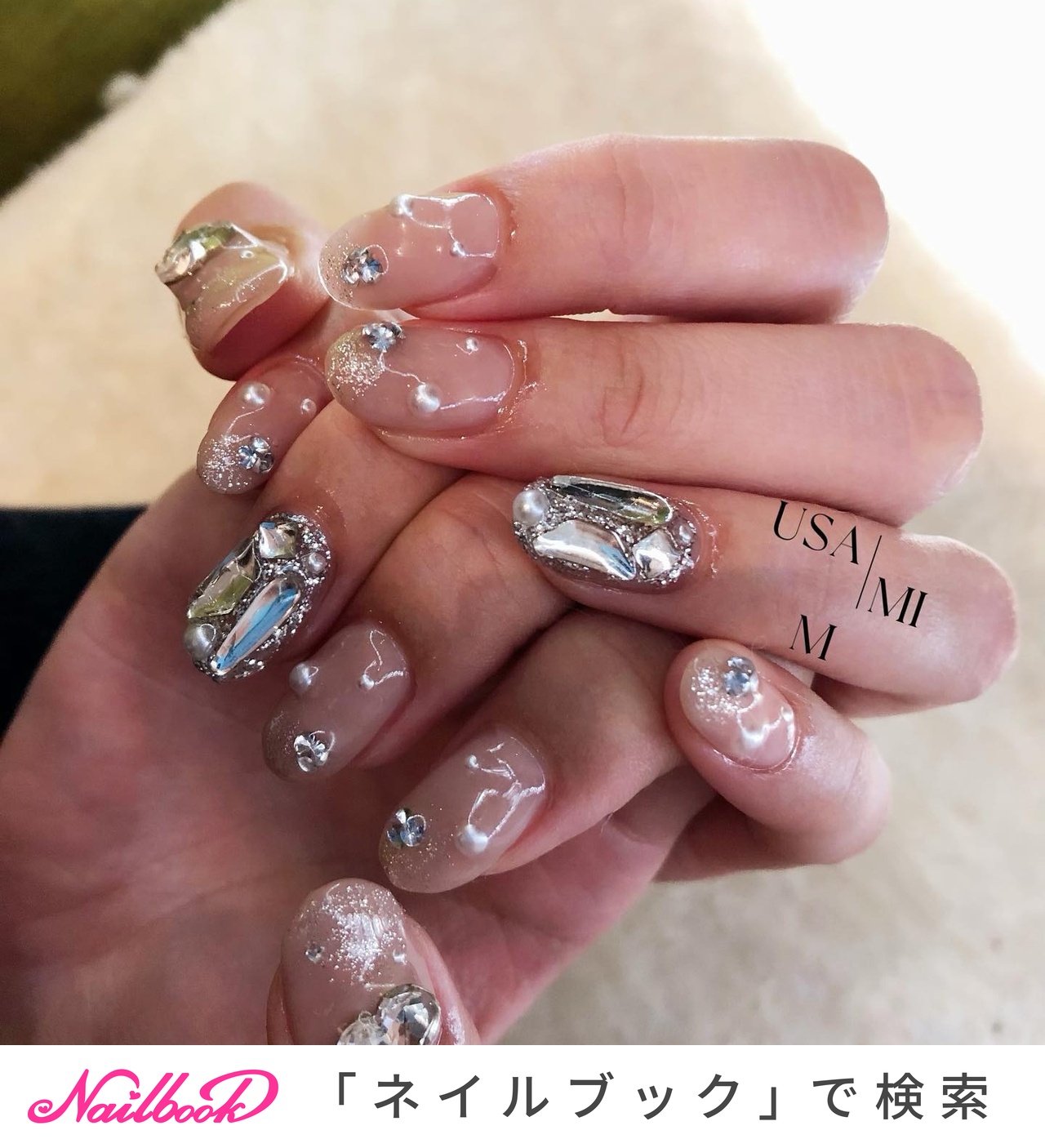 シンプル/ニュアンス/ネイルシール - うさみみのネイルデザイン[No.7951193]｜ネイルブック