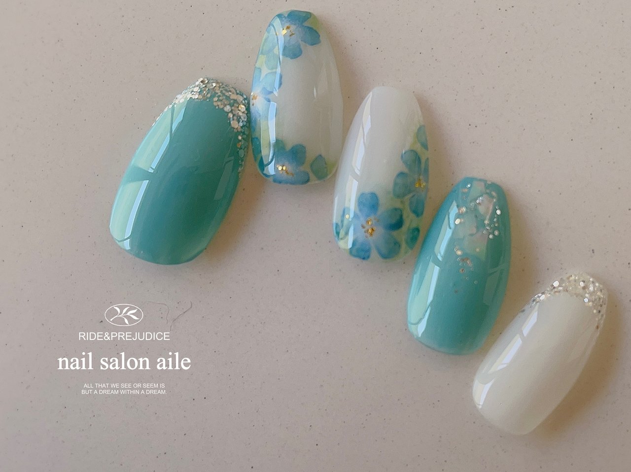 春/ハンド/フレンチ/ラメ/フラワー - Nail salon aileのネイルデザイン[No.7955326]｜ネイルブック