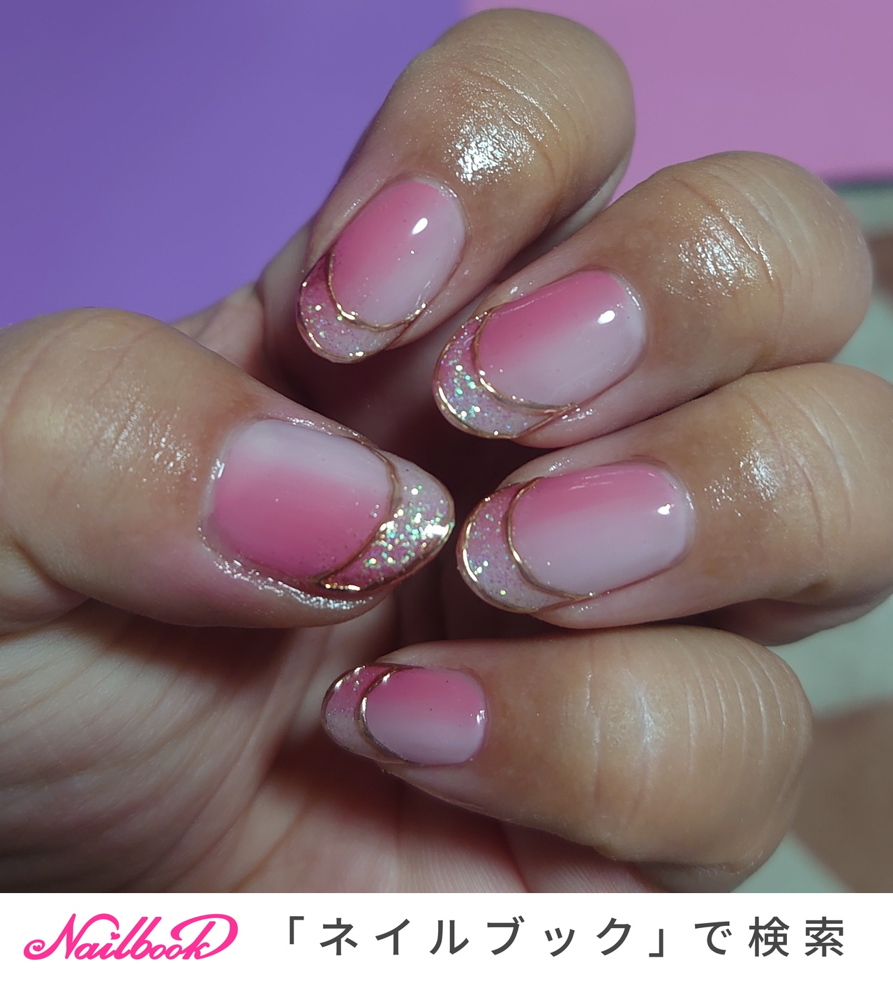 オールシーズン/ハンド/グラデーション/キラキラ/ミディアム - annasuilove555のネイルデザイン[No.7956561]｜ネイルブック