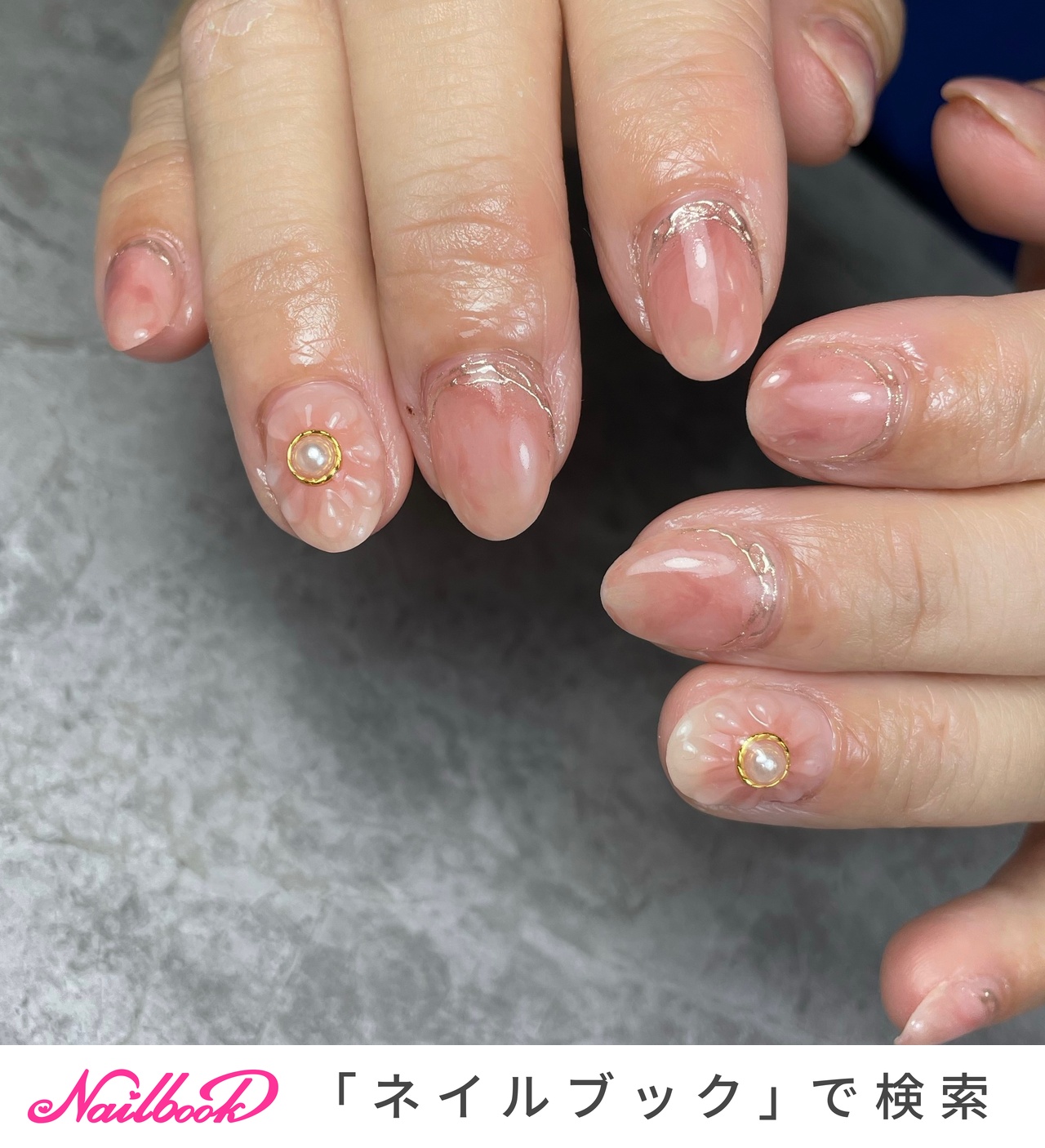 フラワー/アンティーク/ニュアンス/アイシング - risaaのネイルデザイン[No.8094739]｜ネイルブック