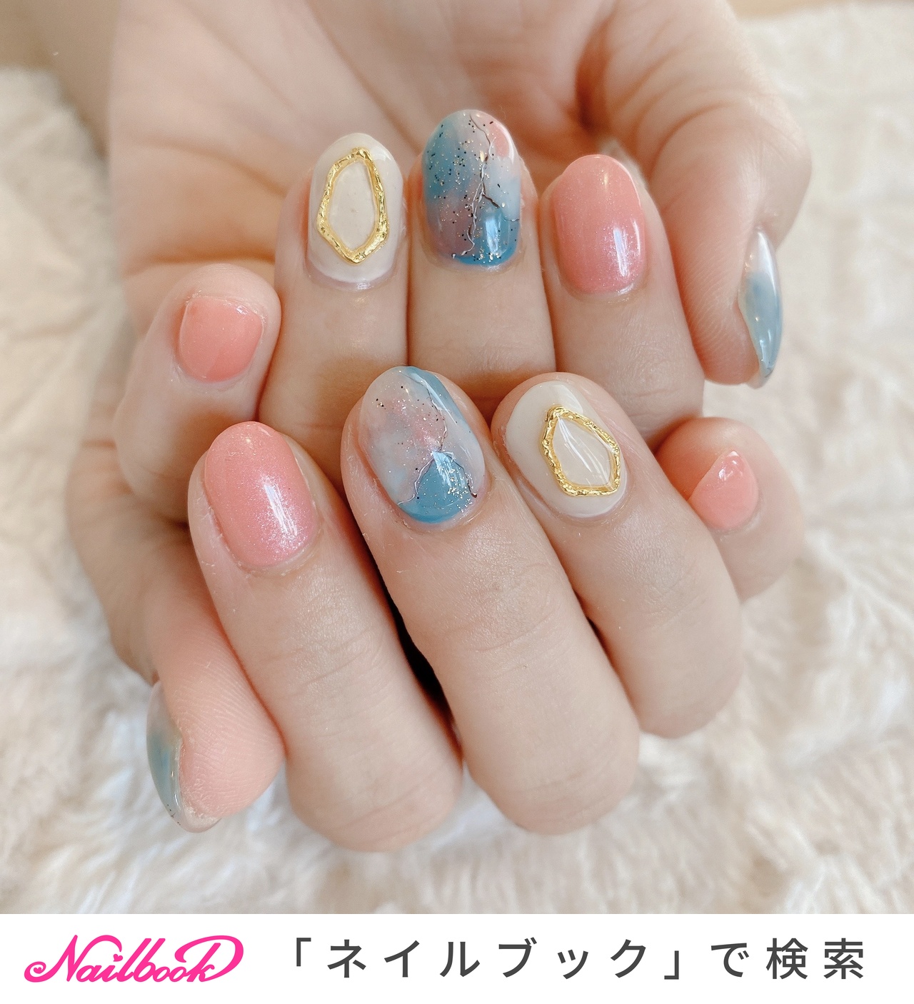 春/夏/デート/ハンド/大理石 - パーソナルカラーとフィルイン専門店privatenail sabot 札幌北区のネイルデザイン[No ...