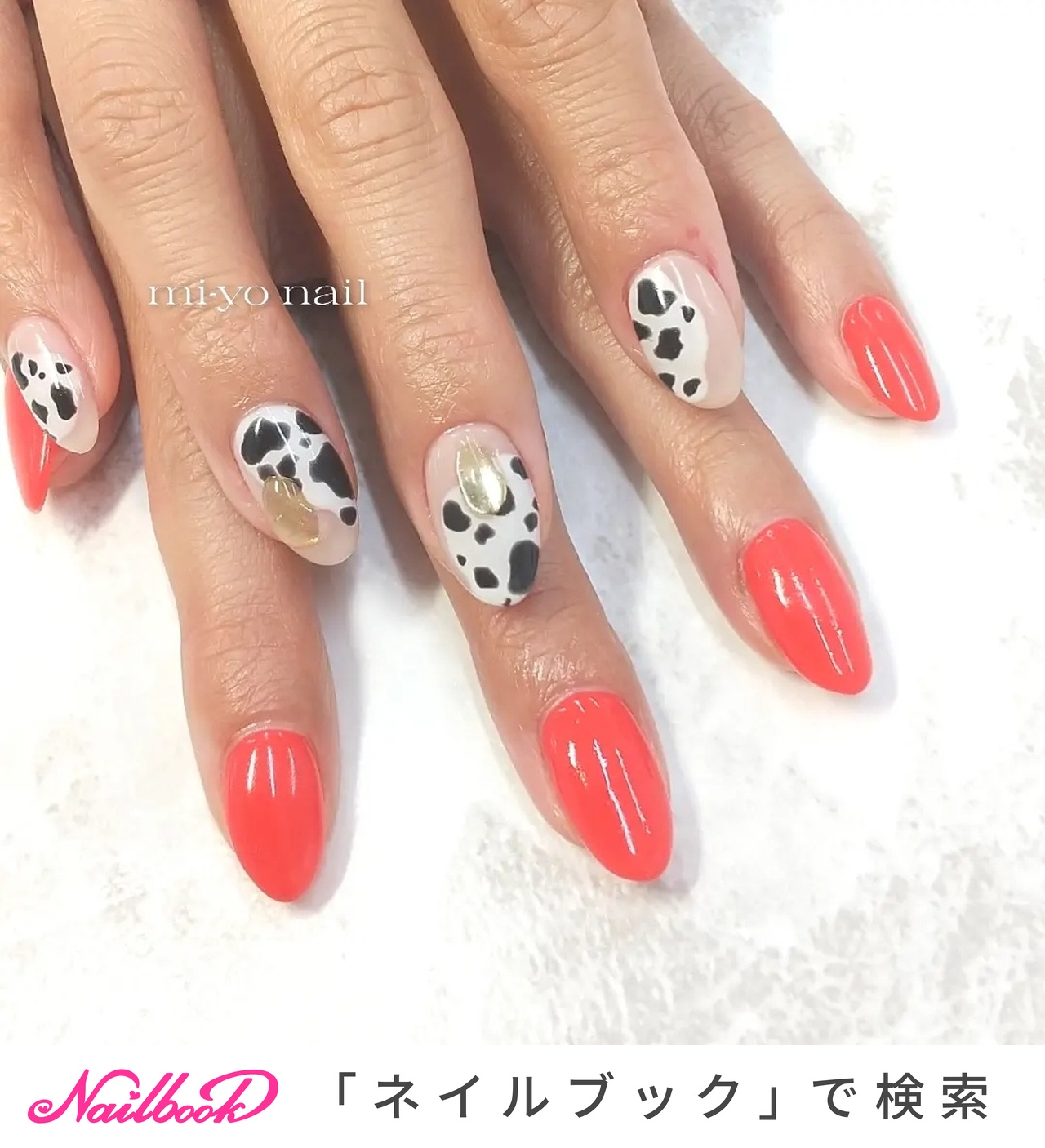 オールシーズン/女子会/ハンド/ワンカラー/アニマル柄 - mi-yoのネイルデザイン[No.8131597]｜ネイルブック