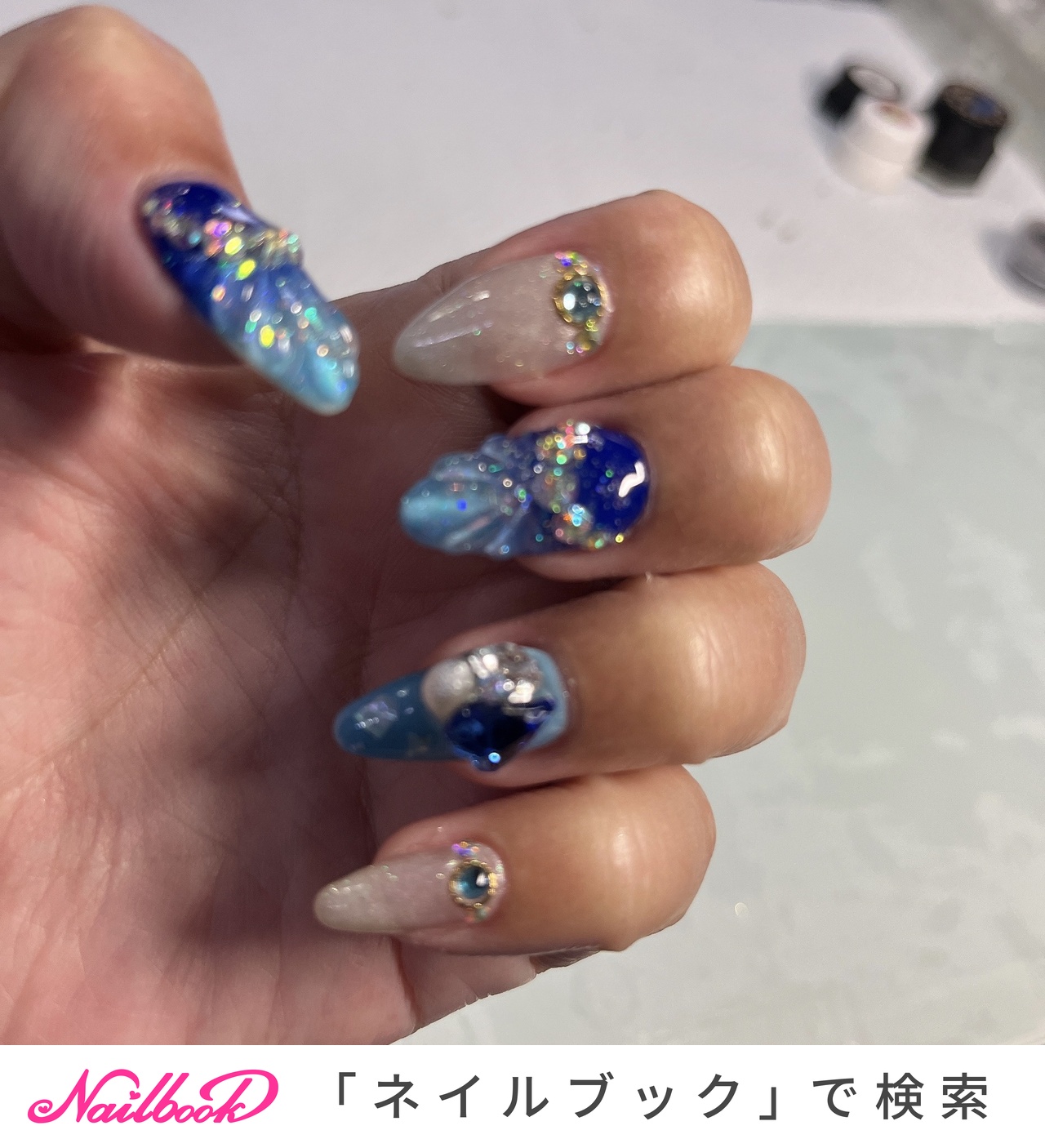 夏/ハンド/マーメイド/ロング/オーバル - Yちゃんのネイルデザイン[No.8170519]｜ネイルブック