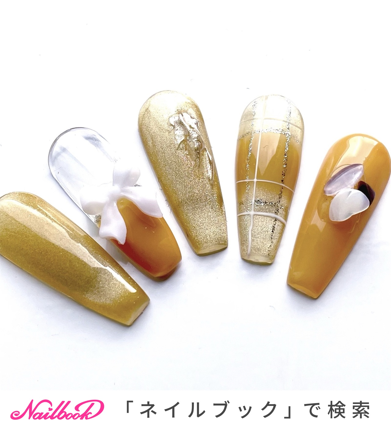④黄色・オレンジ系｜ネイルブック