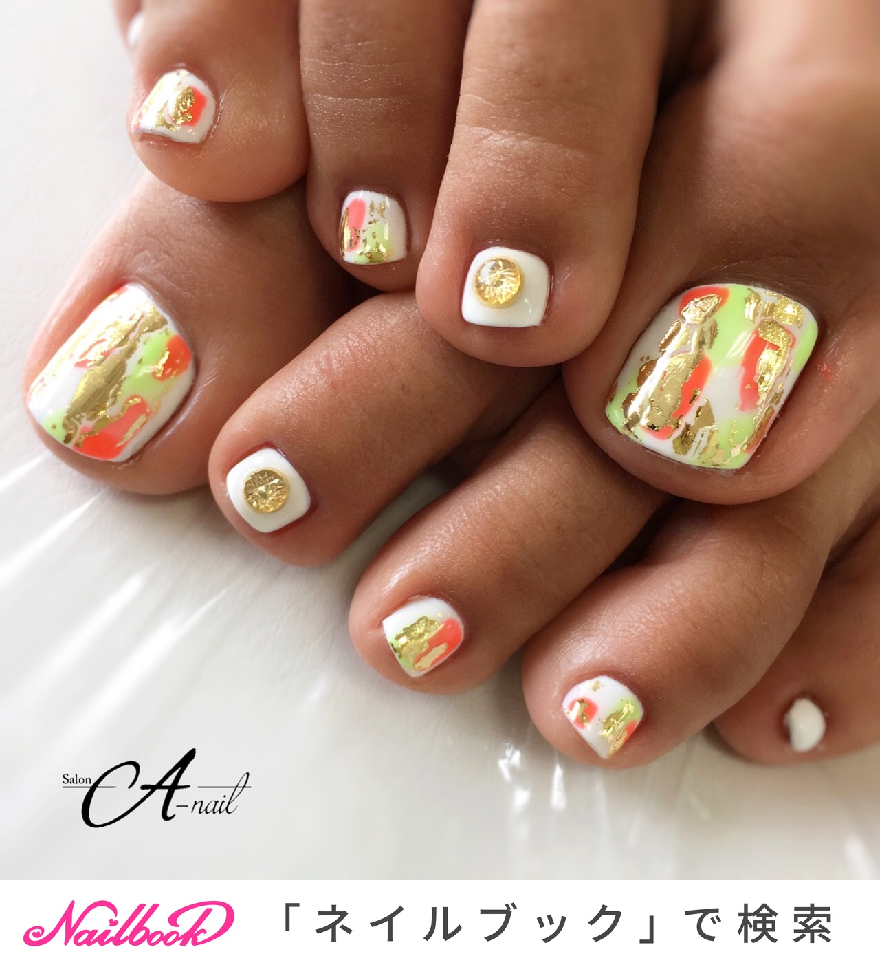 夏/海/ハロウィン/パーティー/フット - Salon A_nailのネイルデザイン[No.2277592]｜ネイルブック