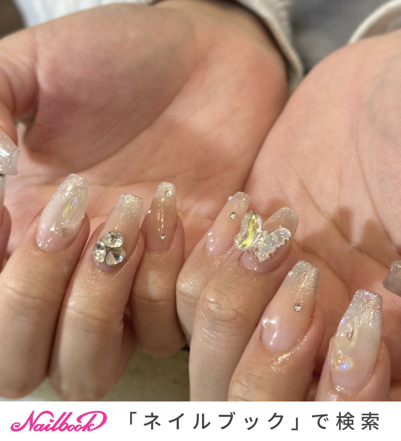 ハンド/マグネット/ロング/コフィン/ホワイト - 宮城県 石巻 ロージーネイル rosy nail .pupuu Rosyのネイルデザイン ...