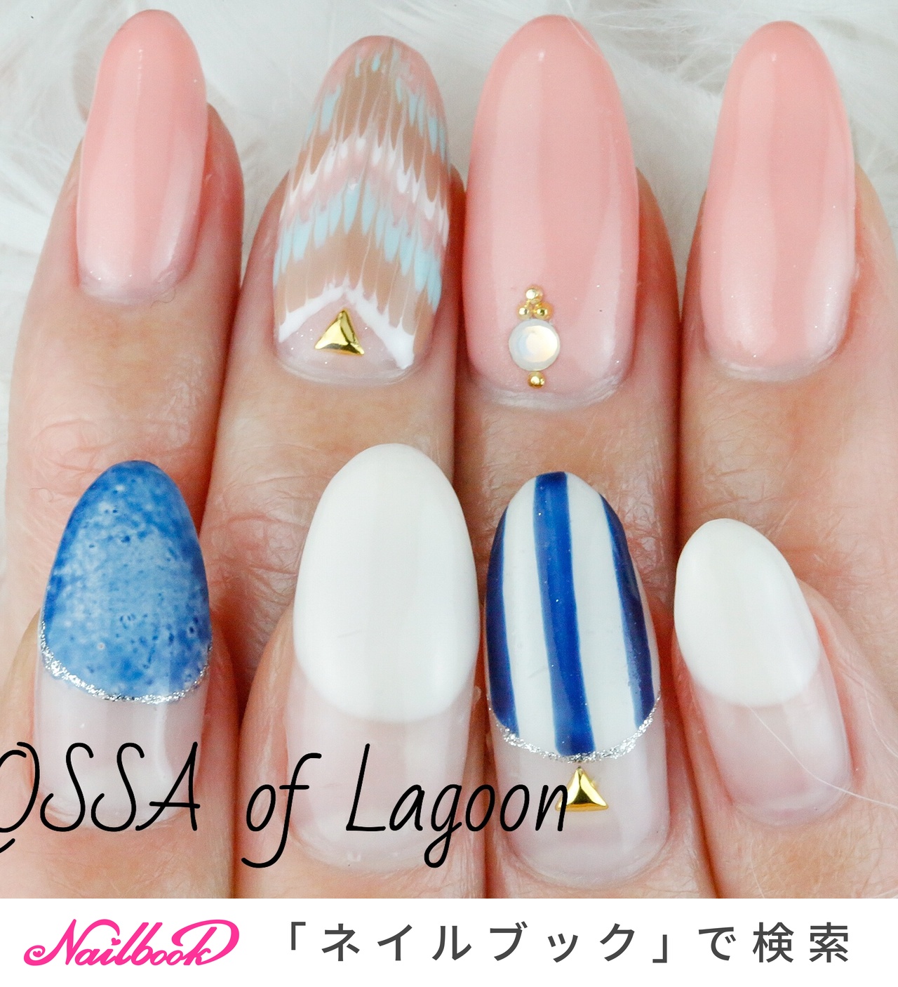 夏/オールシーズン/海/浴衣/ハンド - リオッサオブラグーンのネイルデザイン[No.2369032]｜ネイルブック