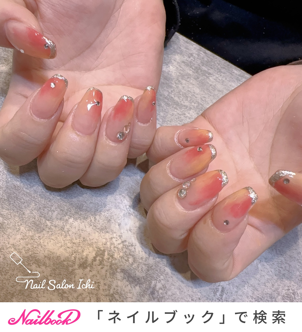 ピンク/レッド/オレンジ - Nail Salon Ichi Toyamaのネイルデザイン[No.8783498]｜ネイルブック