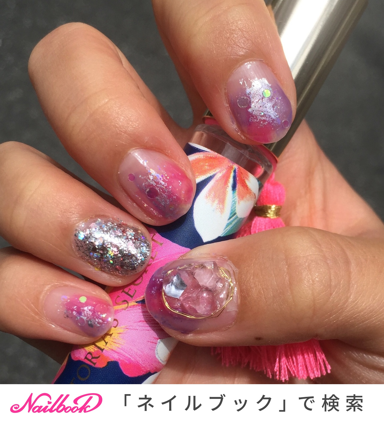 オールシーズン/海/女子会/ハンド/ラメ - Lilyのネイルデザイン[No.2401445]｜ネイルブック