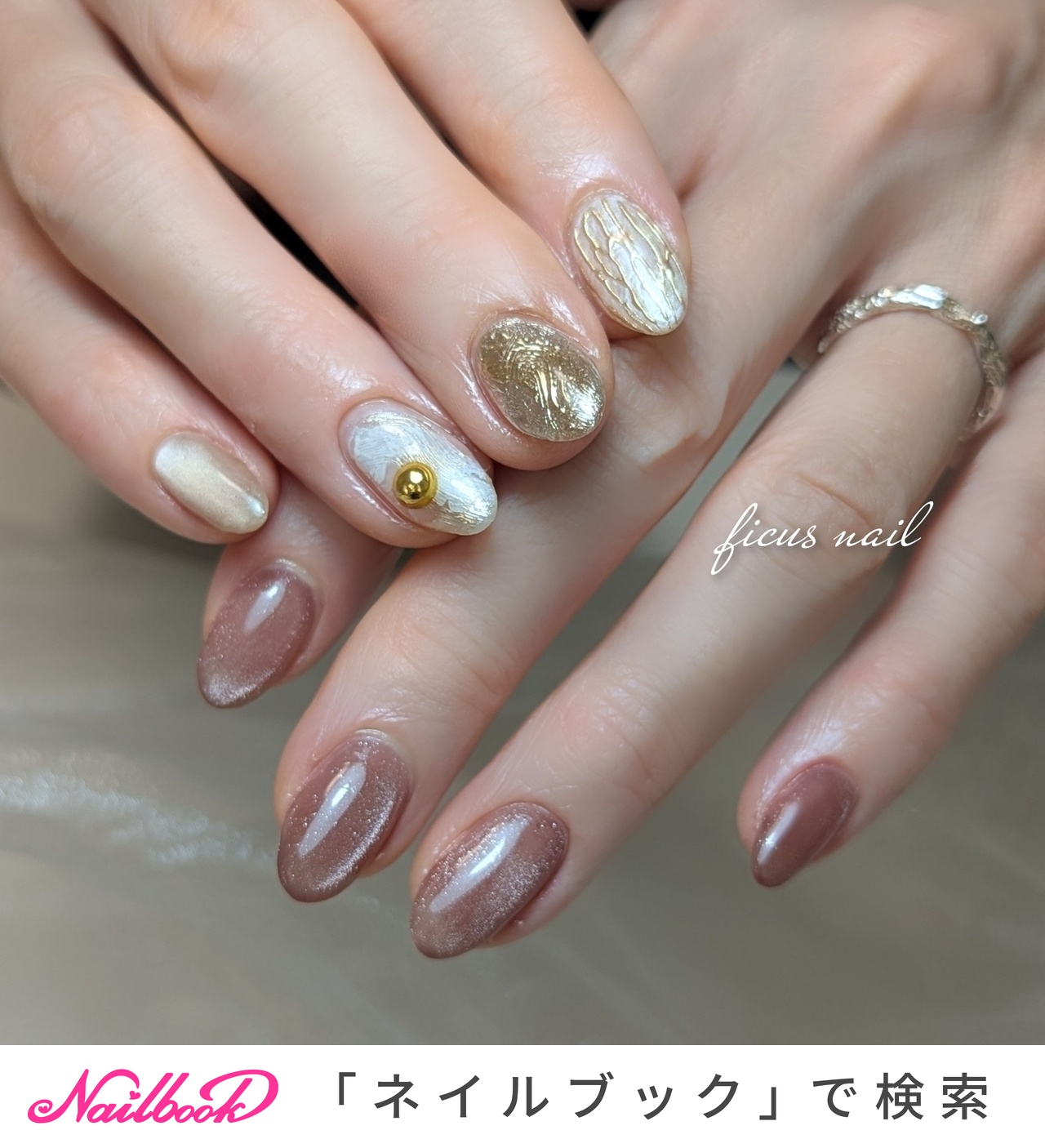 手が綺麗に見えるネイル/冬/お正月/成人式/ハンド - ficus nail【大人の美爪専門店】のネイルデザイン[No.9199454]｜ネイルブック