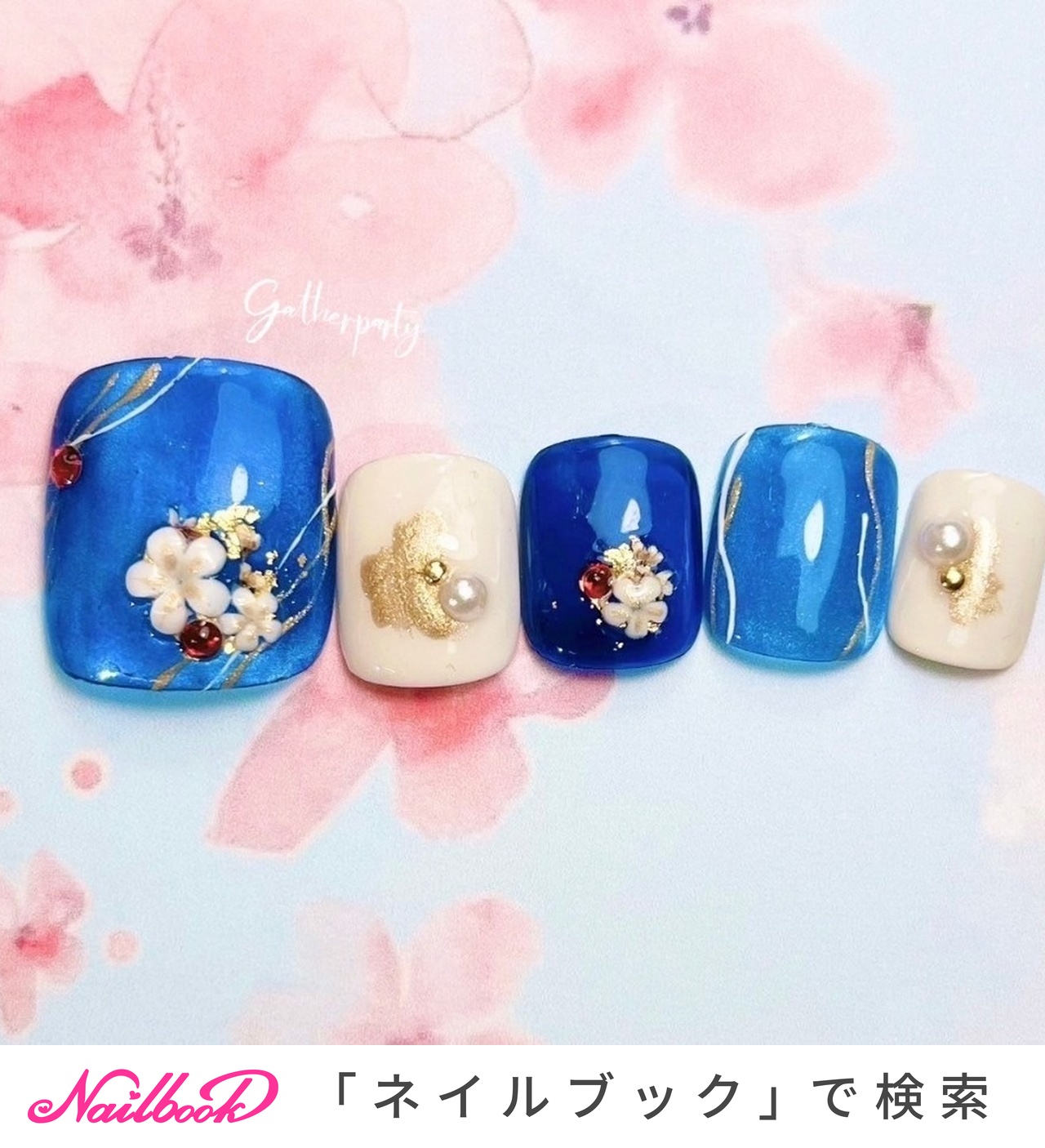春/成人式/卒業式/入学式/フット - gatherparty mejiroのネイルデザイン[No.9267991]｜ネイルブック