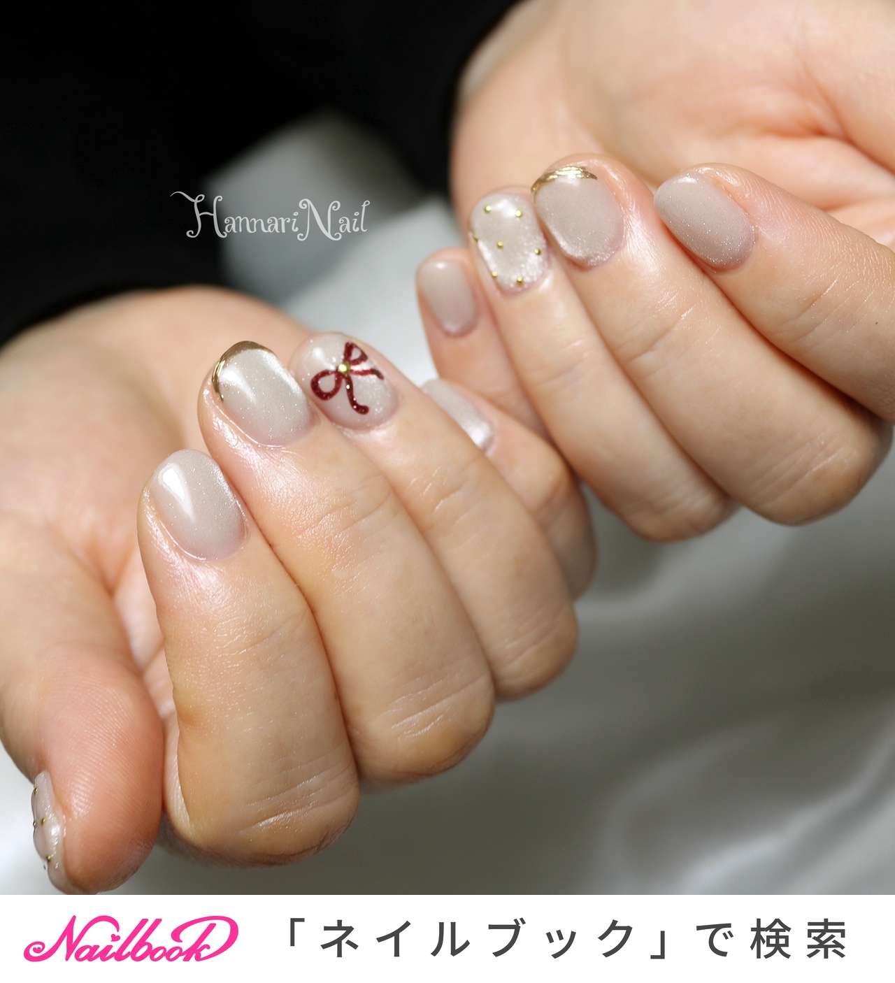 手が綺麗に見えるネイル/オールシーズン/卒業式/ハンド/リボン - HannariNailのネイルデザイン[No.9282024]｜ネイルブック