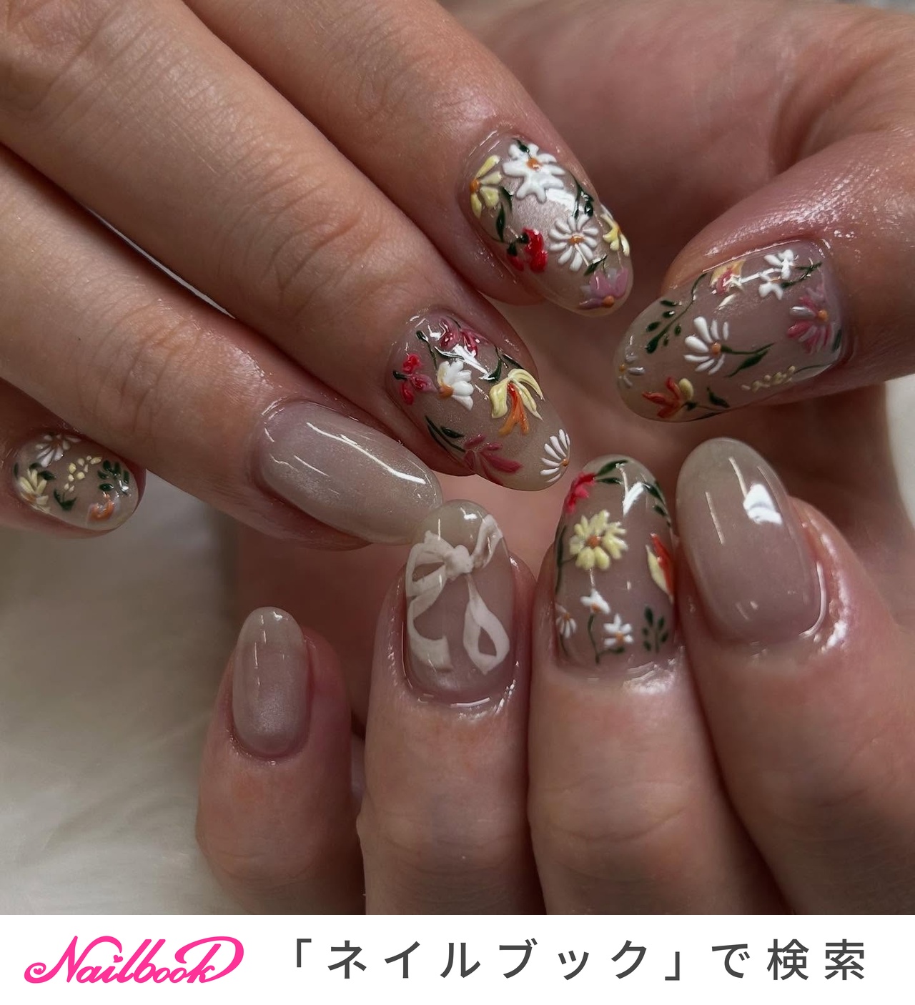 ニュアンス/絵画/韓国/スカルプチュア - miuのネイルデザイン[No.9382504]｜ネイルブック