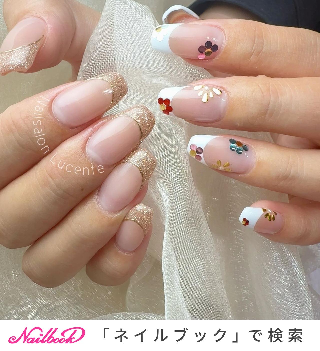 手が綺麗に見えるネイル/オールシーズン/ブライダル/ハンド/フラッシュ - Lucente 南鳩ヶ谷 - private nail salon -のネイルデザイン[No.9425594]｜ネイルブック