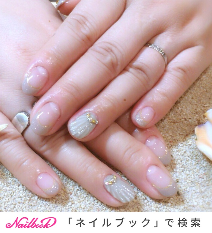 夏/海/オフィス/デート/フレンチ - chisato kobayashiのネイルデザイン[No.3238156]｜ネイルブック