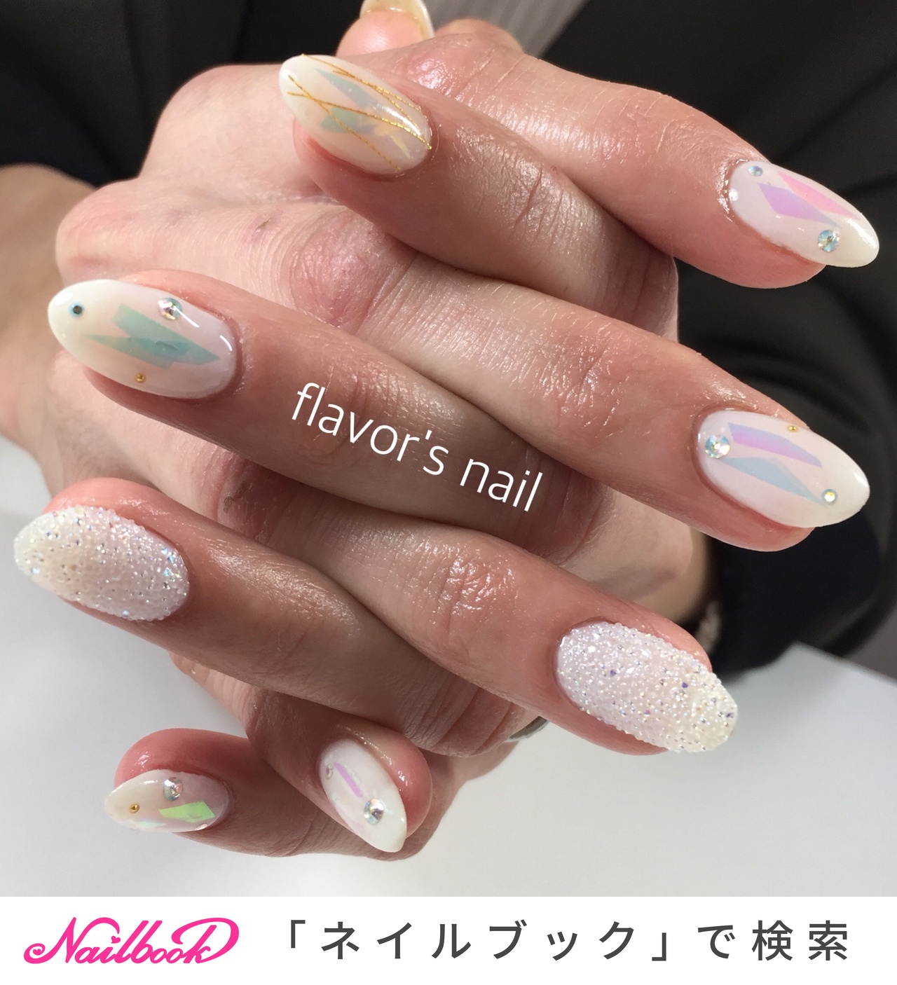 オールシーズン/ハンド/ワンカラー/ミディアム/ホワイト - flavor's nailのネイルデザイン[No.3250023]｜ネイルブック