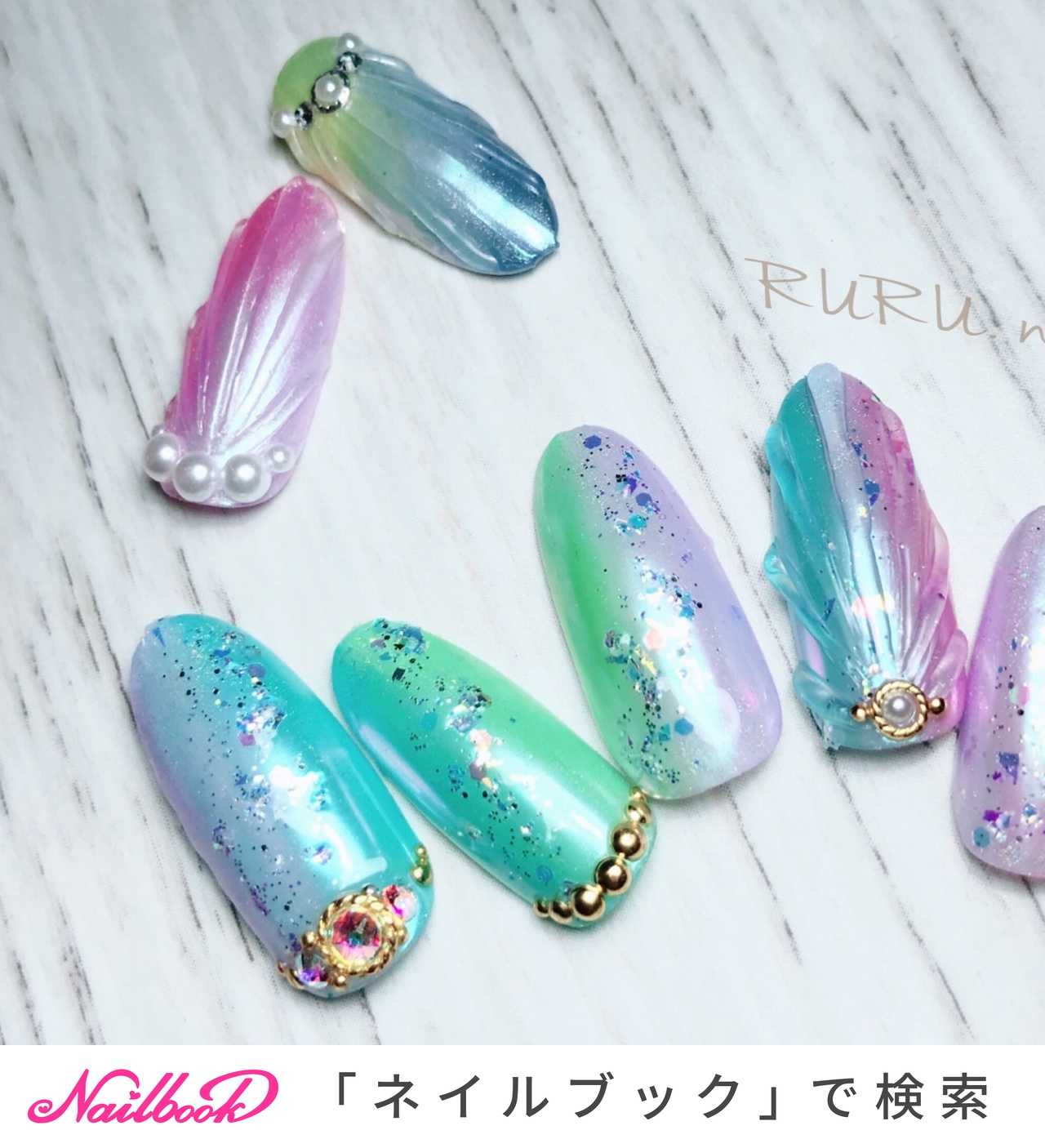 夏/オールシーズン/海/リゾート/ハンド - RURU. nail ♡のネイルデザイン[No.3285578]｜ネイルブック