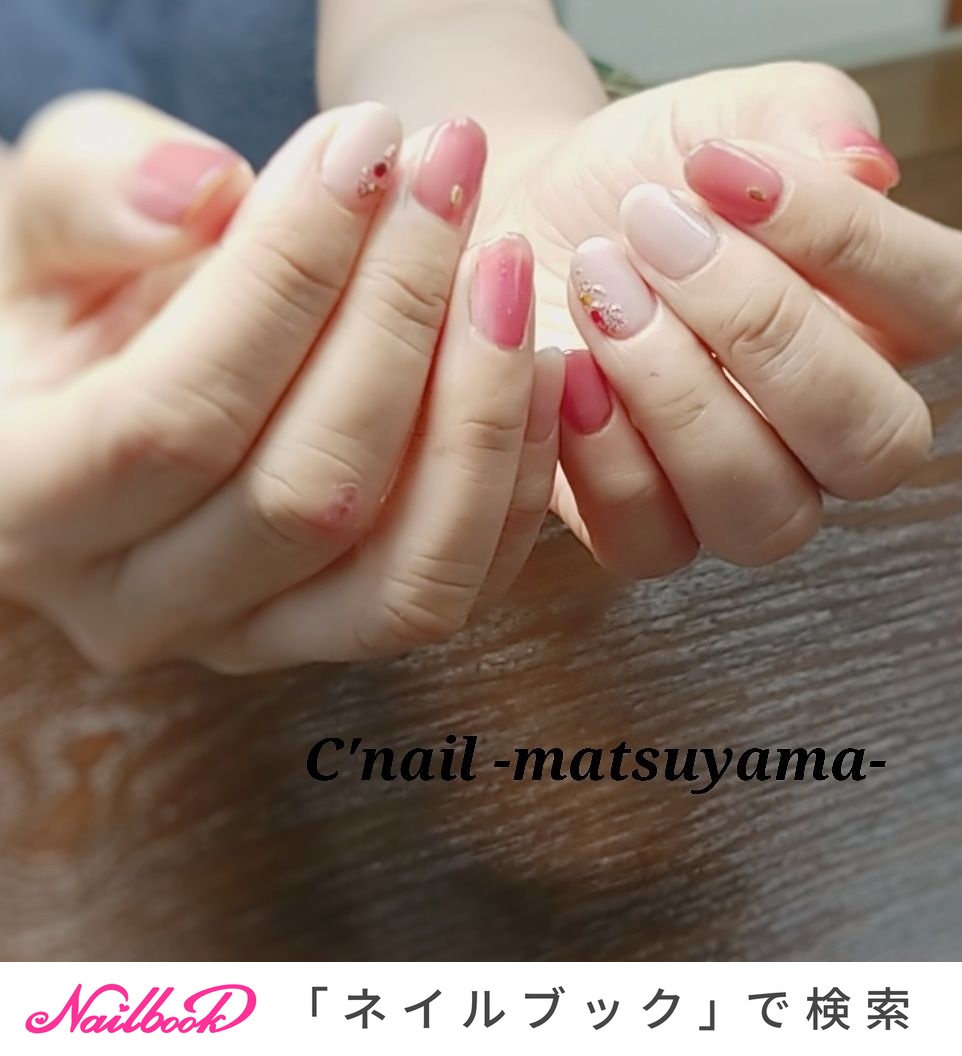 オールシーズン/ハンド/ラメ/シースルー/ミディアム - c_nail_matsuyamaのネイルデザイン[No.3604142]｜ネイルブック