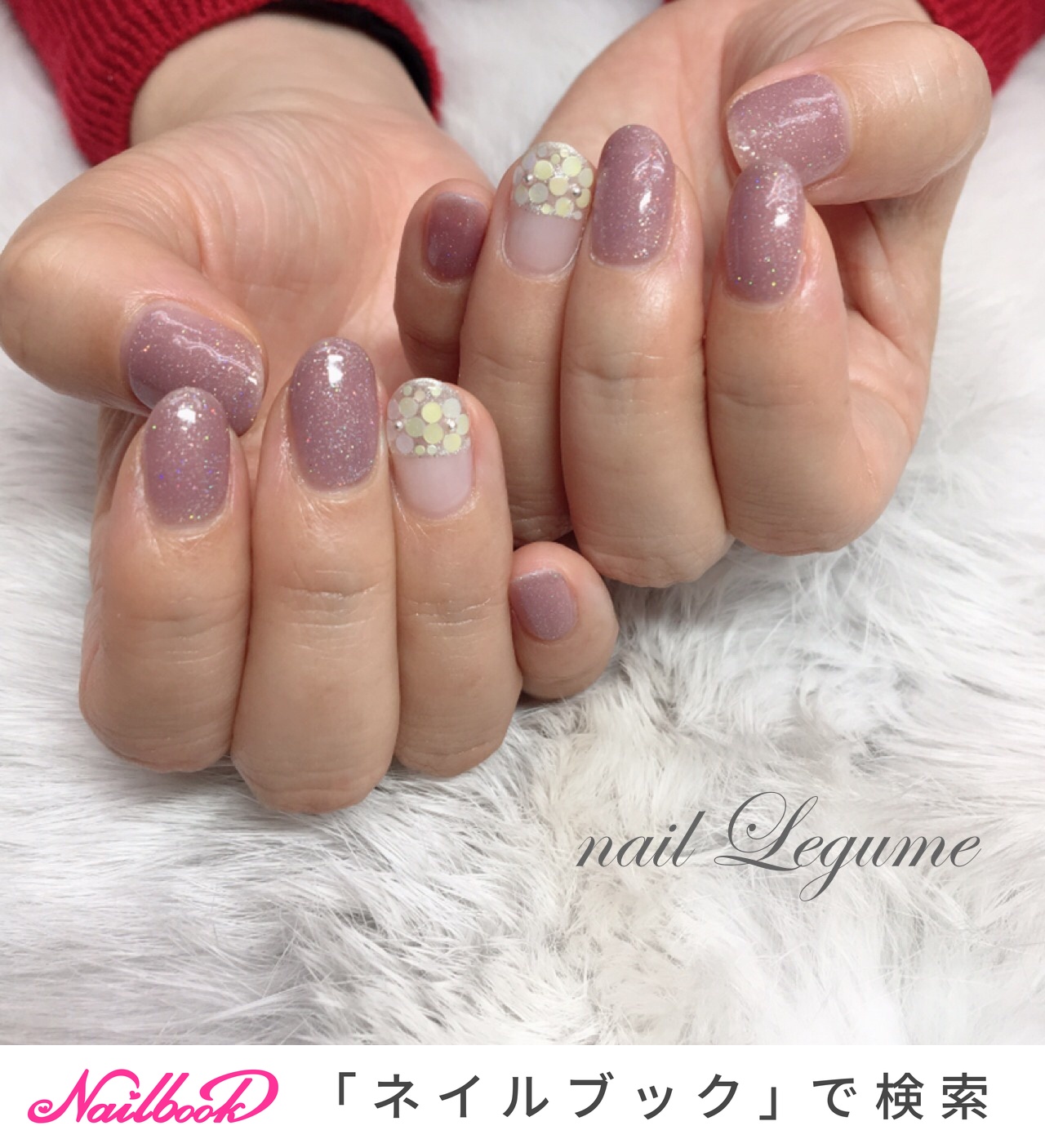 オールシーズン/オフィス/ハンド/シンプル/ホログラム - nailLegumeのネイルデザイン[No.3839840]｜ネイルブック