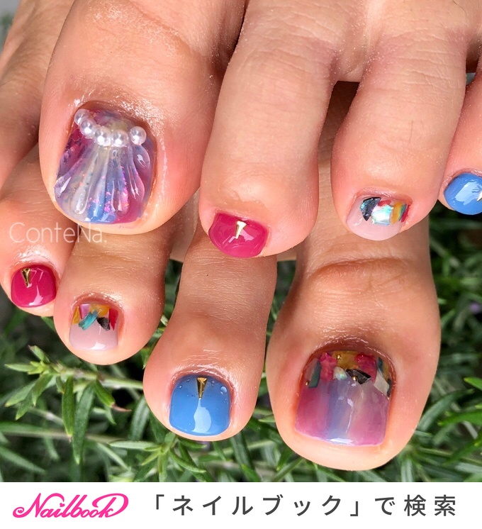 春/夏/オールシーズン/フット/ワンカラー - nailroom ConteNa.のネイルデザイン[No.3972082]｜ネイルブック