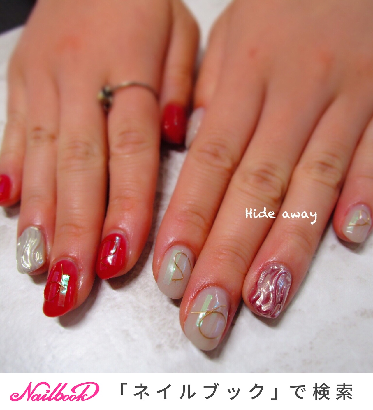 春/オールシーズン/パーティー/女子会/ハンド - hide awayのネイルデザイン[No.4089475]｜ネイルブック